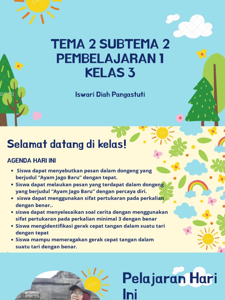 Bahan Ajar Kelas 3 Tema 2 Subtema 2 Pembelajaran 1 | PDF
