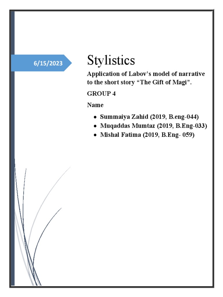 Application of Labovs Model To The Short Story The Gift of Magi | PDF ...