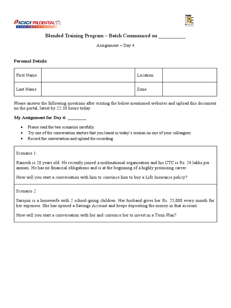 Ipru Assignment D4 Pdf