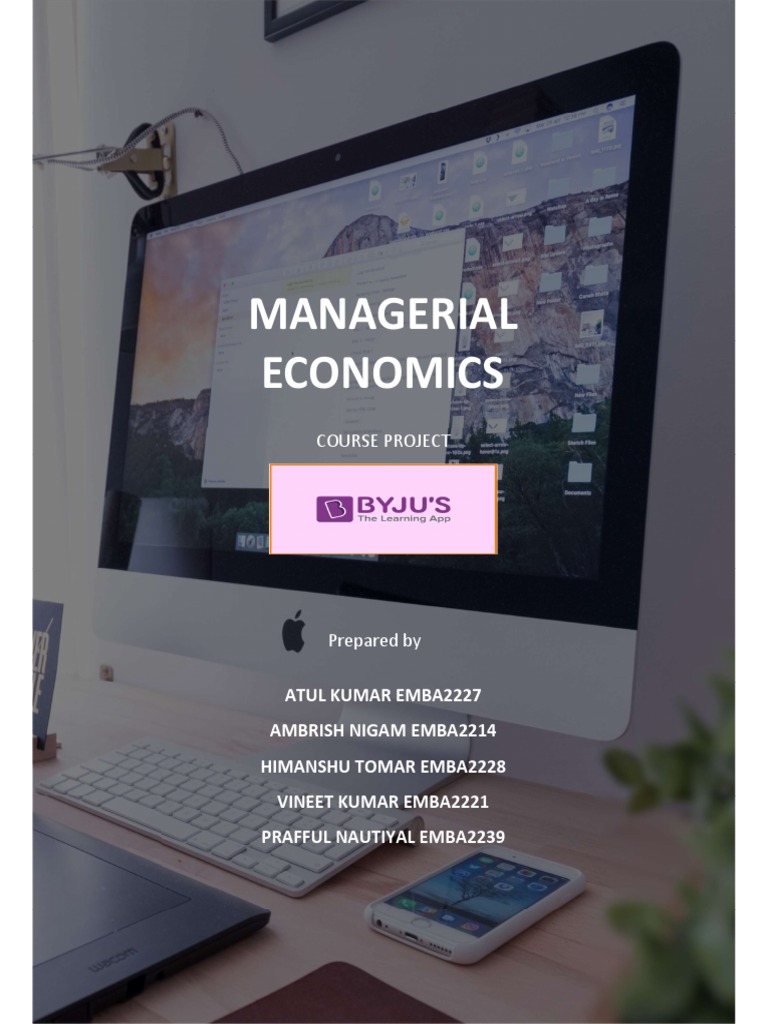 Managerial Economics Project R-1 | PDF | Price Elasticity Of Demand ...