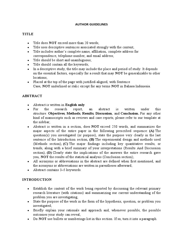 Author Guidelines | PDF | Citation | Statistics