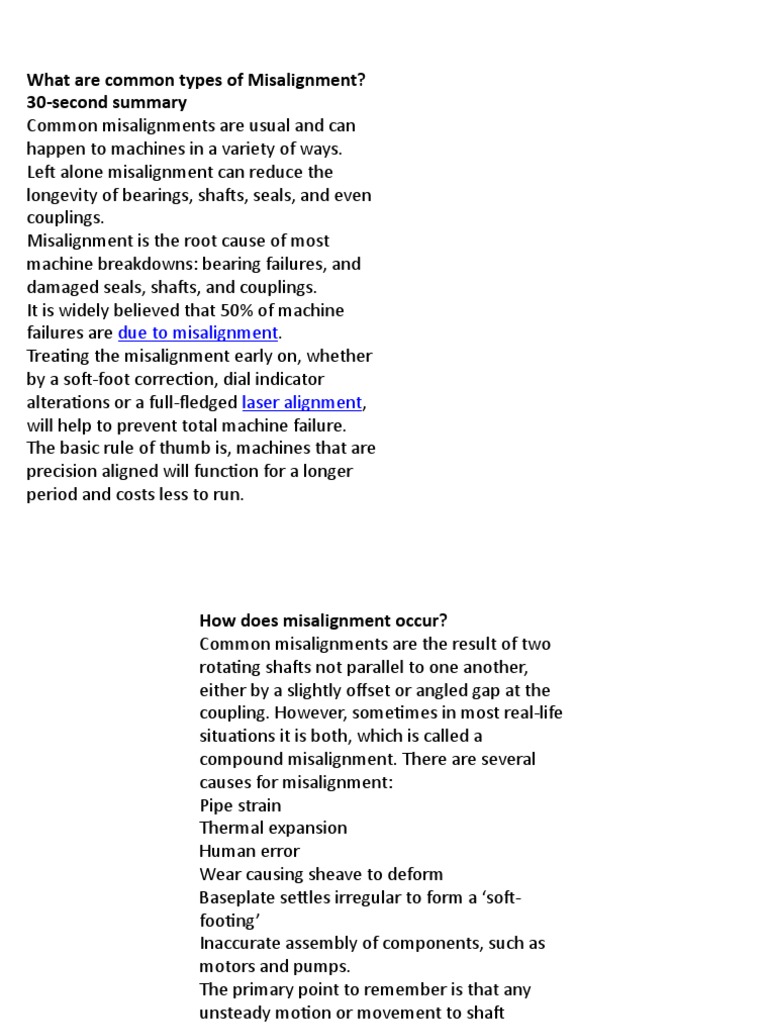 Misalignment Pdf Bearing Mechanical Machines