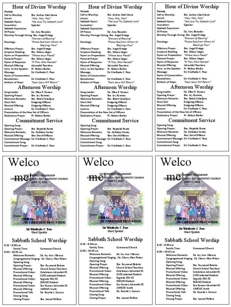 Fellowship Program | PDF | Hymns | Christian Worship And Liturgy