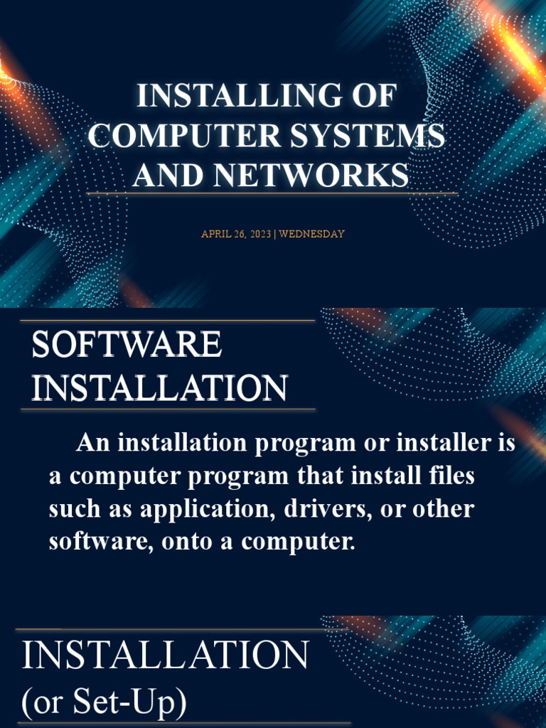 Installing Computer Systems And Network Pdf Installation Computer Programs Operating System