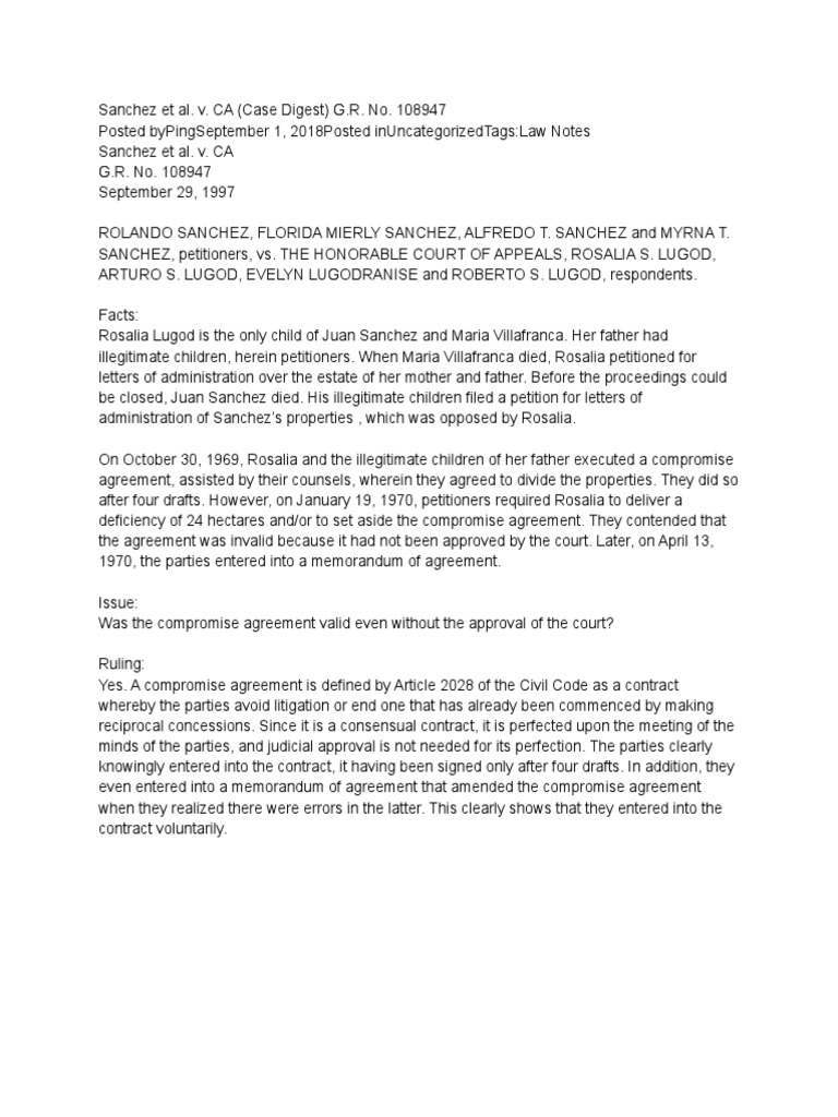 Sachez Et Al VS Ca | PDF | Politics | Social Science