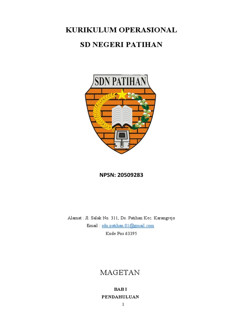 Kosp SDN Patihan 2023-2024 | PDF