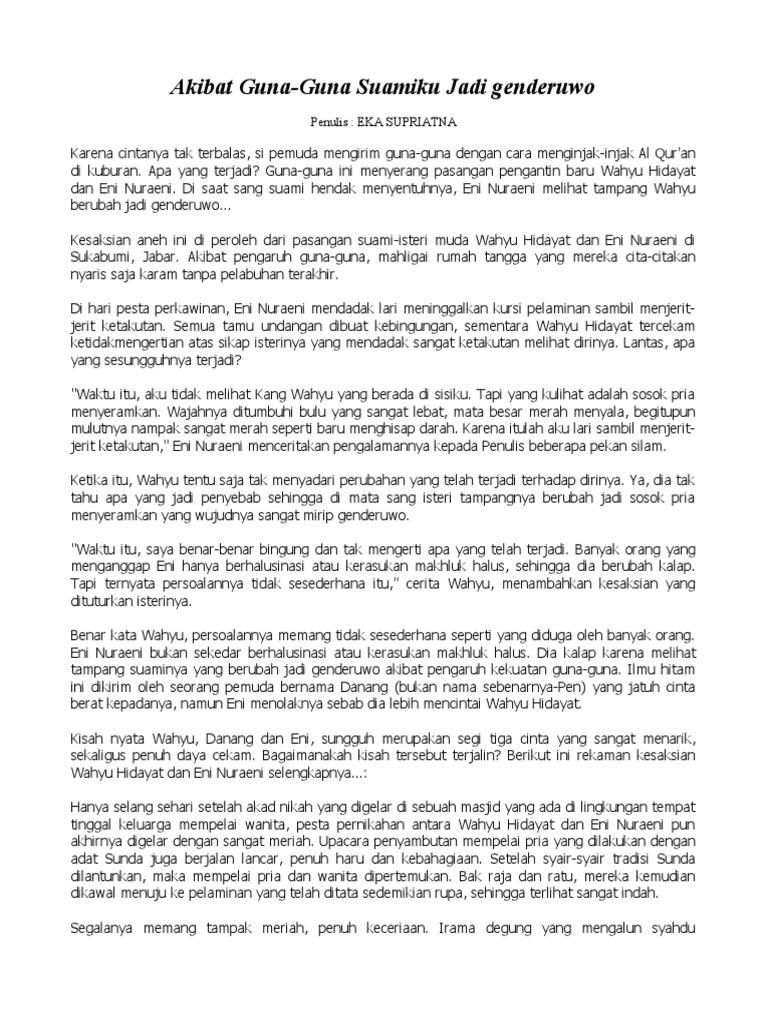 Akibat Guna2 Jadi Gendruwo | PDF