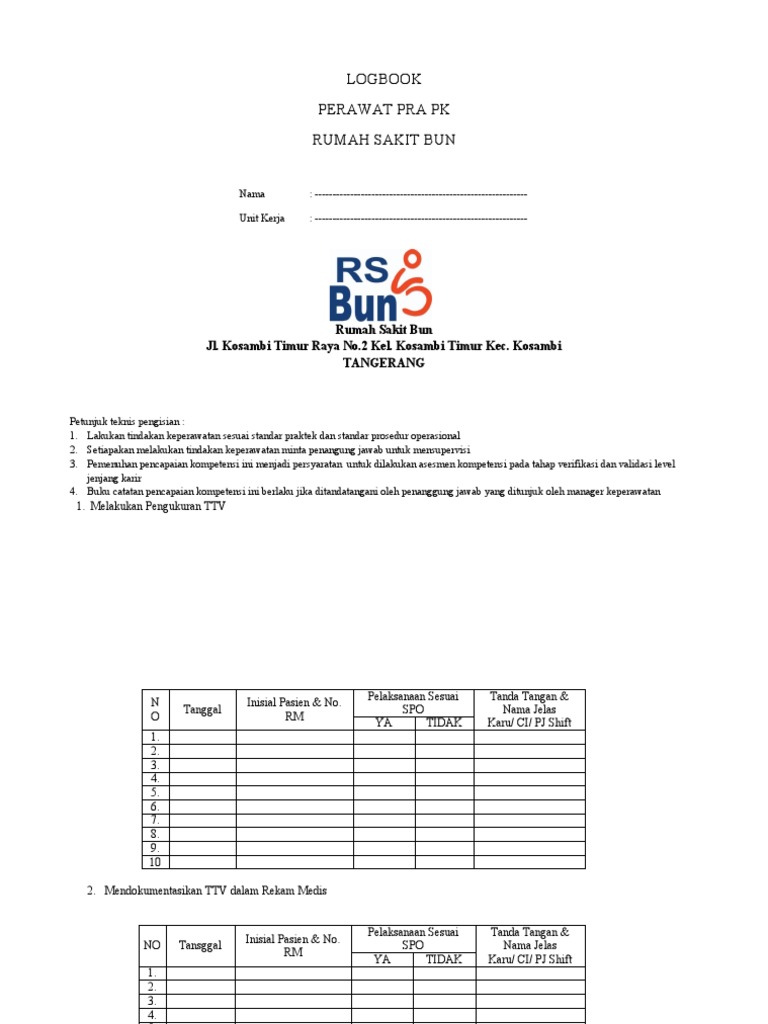 Logbook Pra PK | PDF