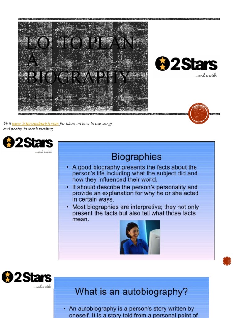 5th Grade Biography Writing Guide | PDF | Linguistics