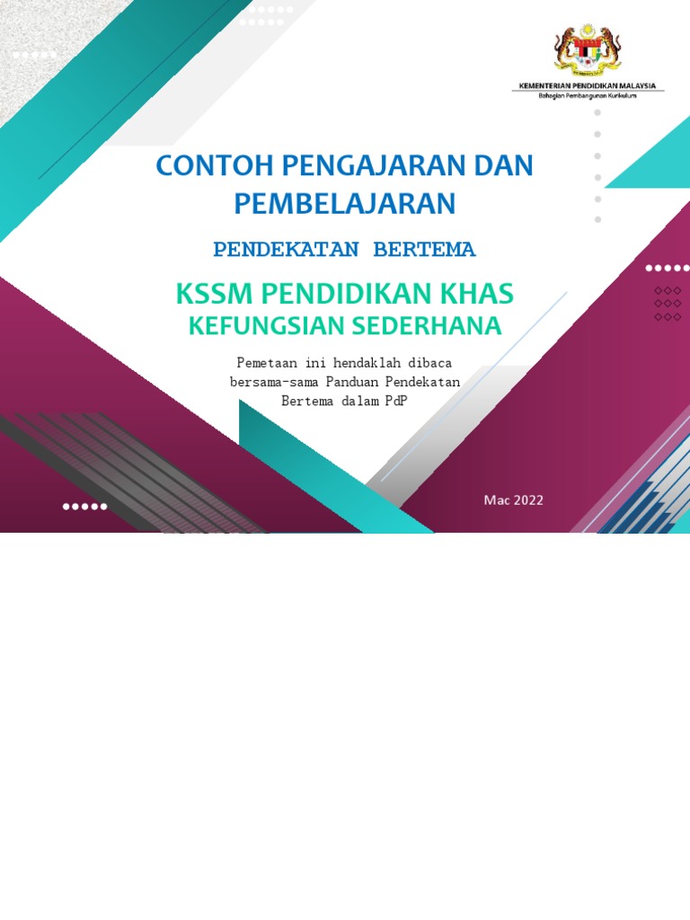 Contoh PDP Pendekatan Bertema Menengah Rendah (Kefungsian Sederhana) | PDF