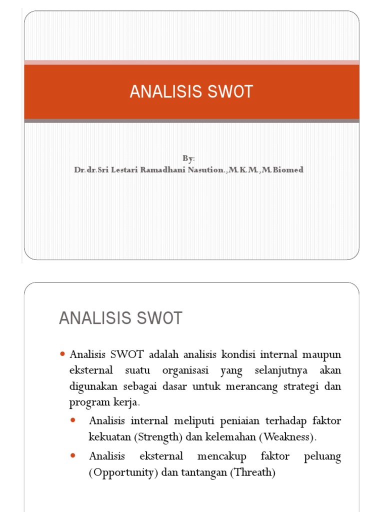 Analisis Swot Pdf Pengembangan Diri