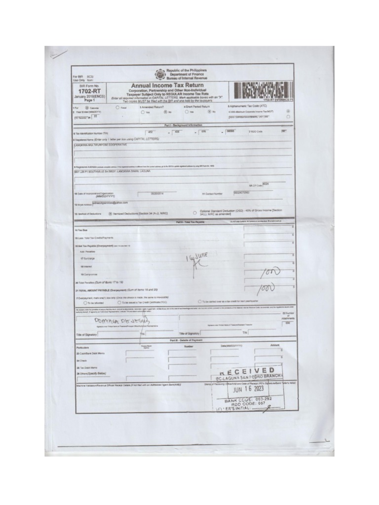 Langkiwa Multi Purpose Cooperative AFS | PDF