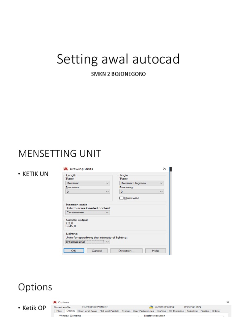 Panduan Setting Awal AutoCAD | PDF
