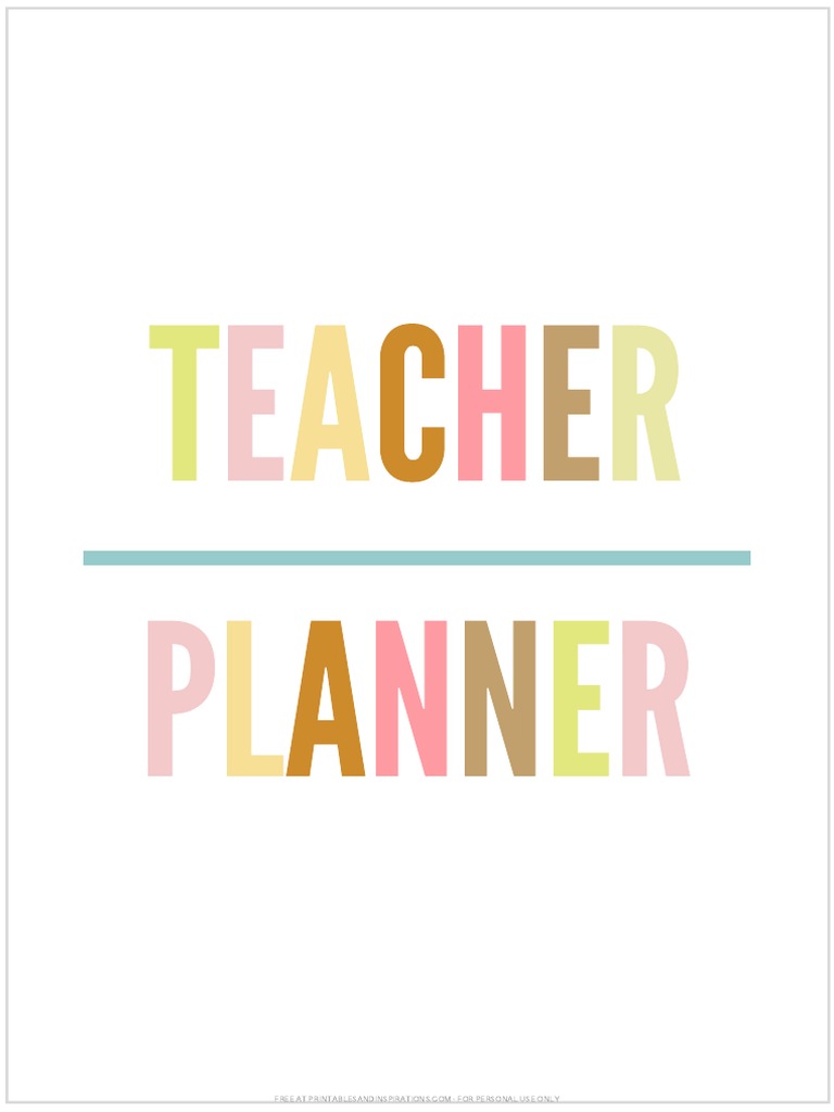 Free Teacher Planner Printable | PDF