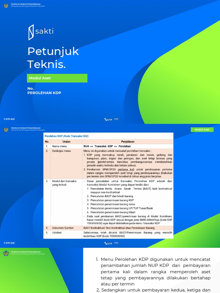 Transaksi Modul Aset Tetap - 28 Perolehan KDP | PDF