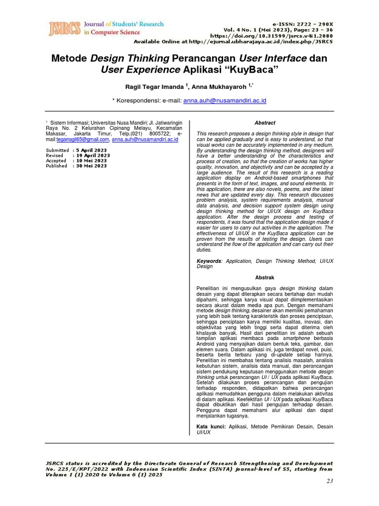 3 2080 Ragil Anna Design Thinking Dalam UI UX | PDF | Engineering | Design