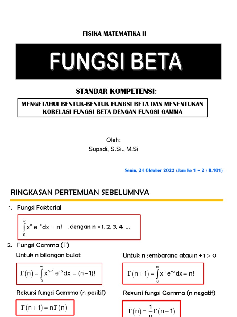 Fungsi - Beta | PDF