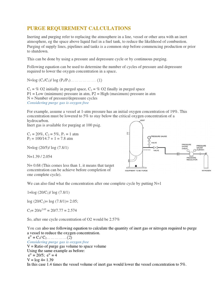 Purge Gas Calculation 1689689650 | PDF