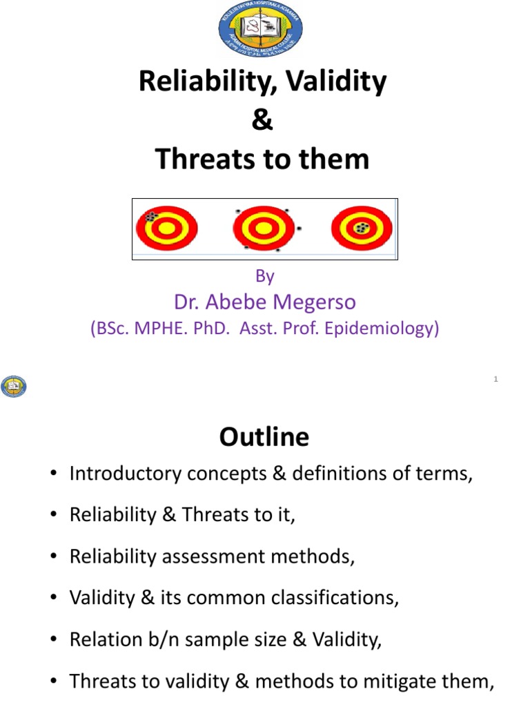 Epidemiology: Ensuring Reliability & Validity | PDF | Validity (Statistics) | Science