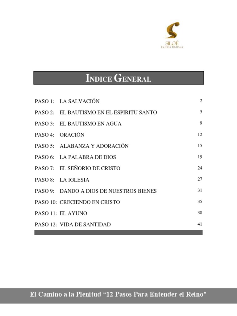12 Pasos hacia la Plenitud Cristiana | PDF | Salvación | Pecado
