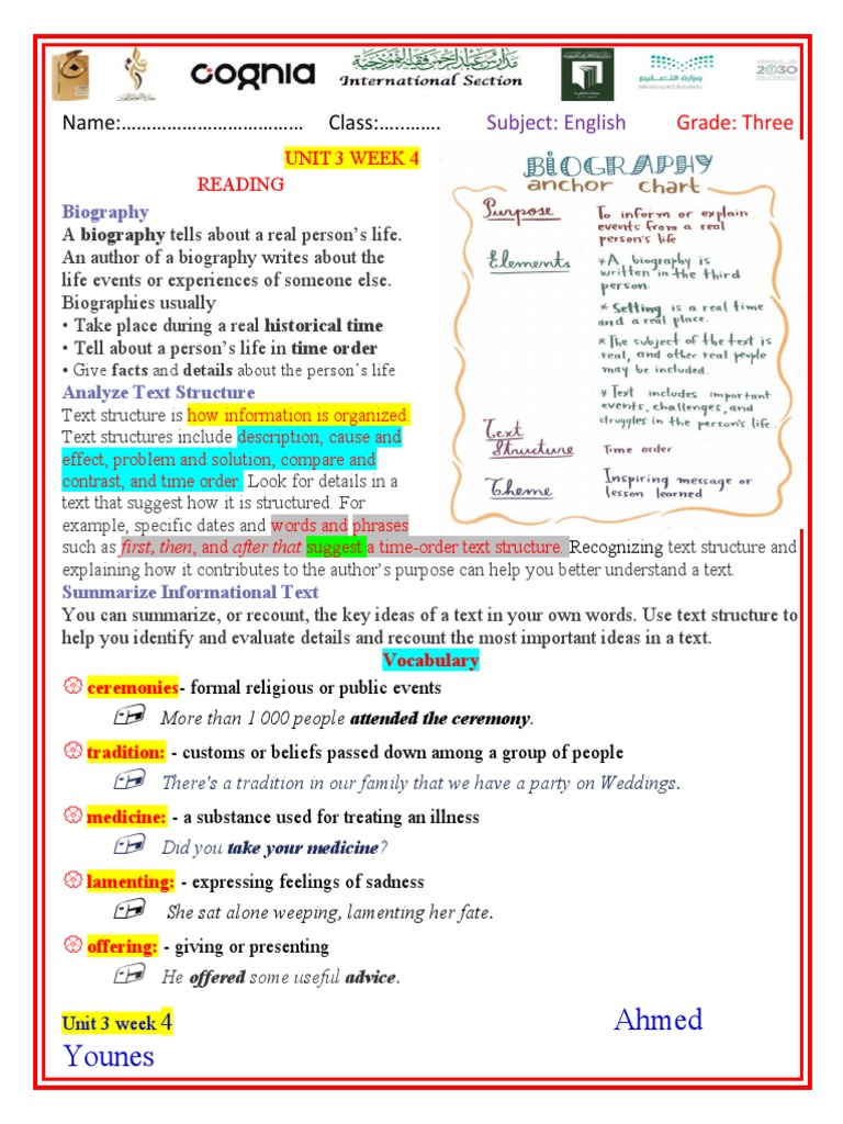 Unit 3 Week 4 | PDF | English Language | Verb