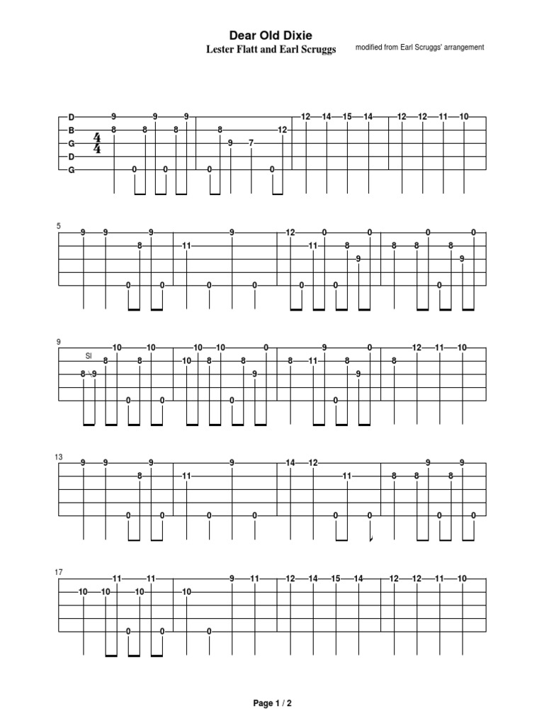 Dear Old Dixie | PDF | Country Singers | Country Music