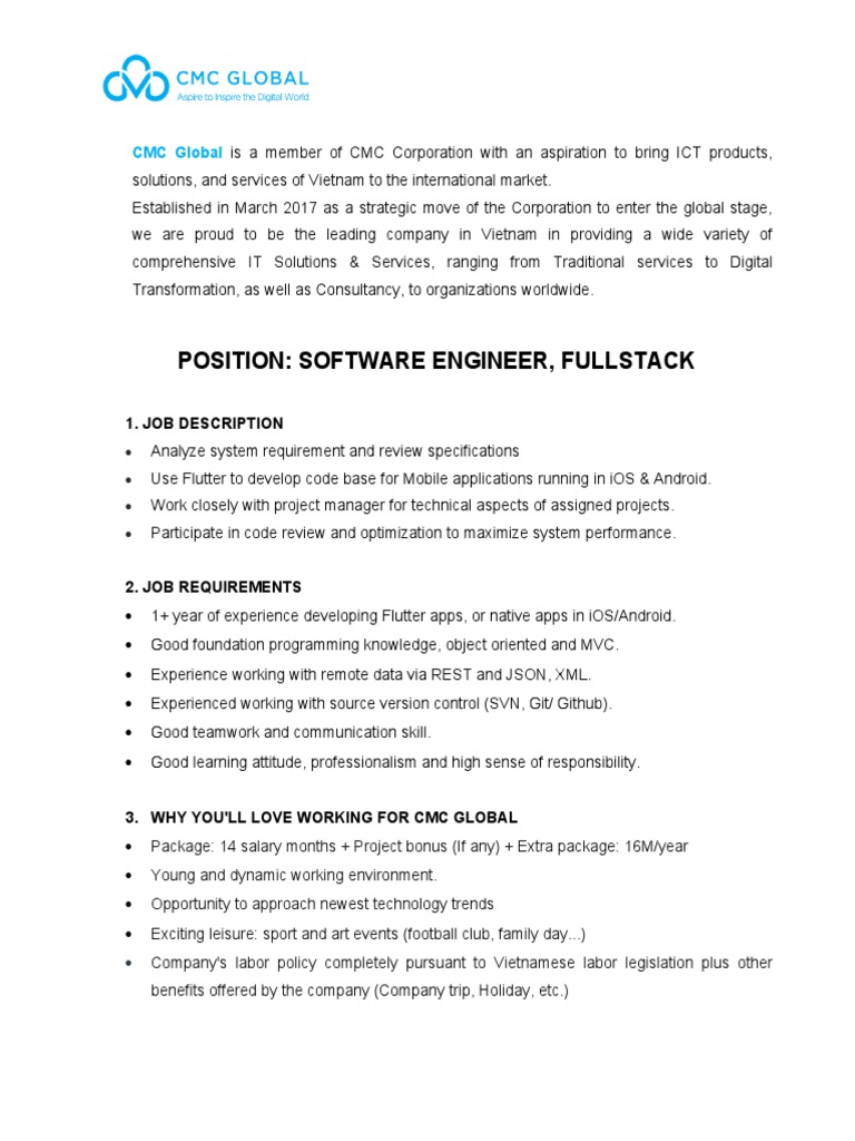 Fullstack Engineer Opportunity | PDF