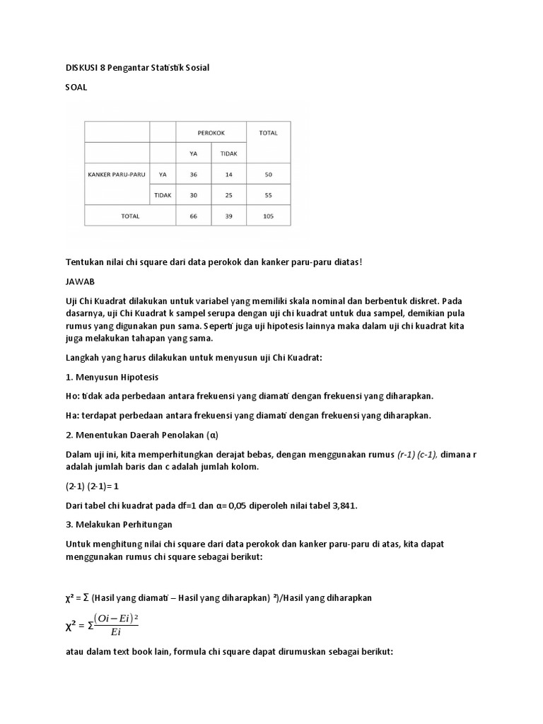 DISKUSI 8 Penngantar Statistik Sosial | PDF