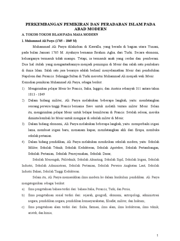 Tokoh Pembaharu Islam Abad Modern | PDF | Sejarah | Agama & Spiritualitas