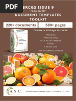 BRC Issue 6 Audit Checklist | PDF | Hazard Analysis And Critical ...