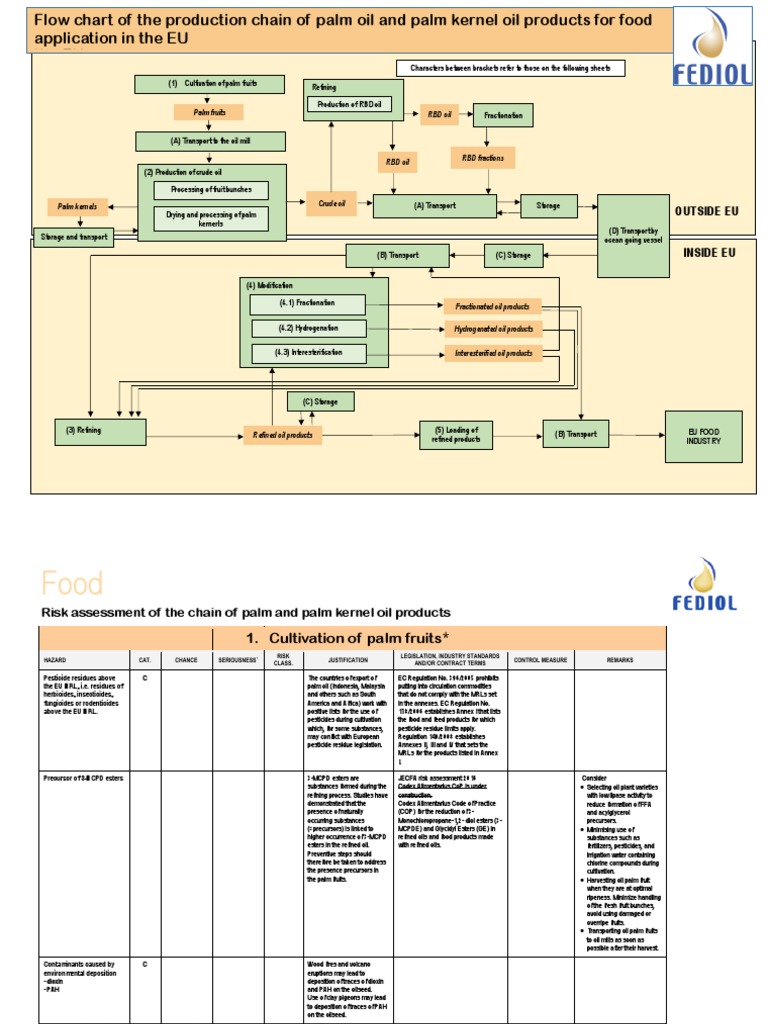 Risk Assessment Palm Food FEDIOL Final 160522 | PDF | Palm Oil | Lubricant