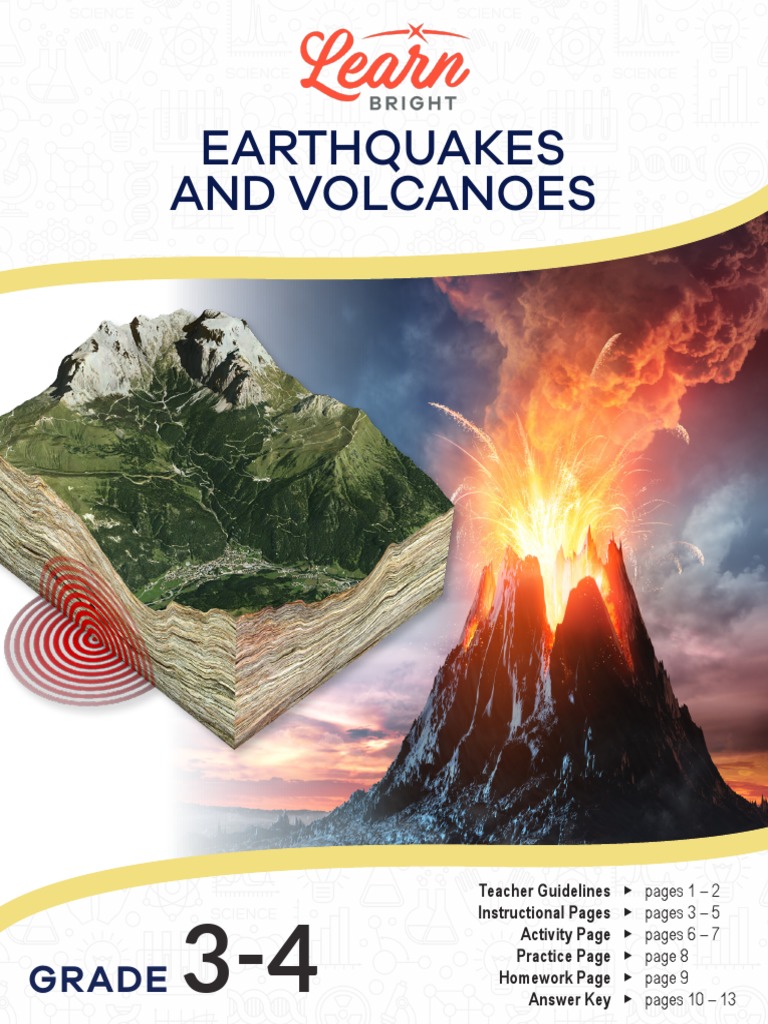 Earthquakes and Volcanoes for Grades 3-4 | PDF | Earthquakes | Volcano