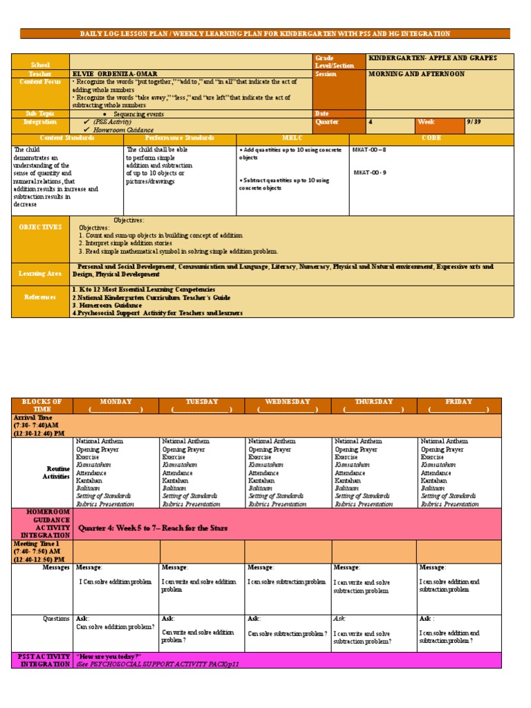 Q4-Week9 or Week 39 - Wlp-Dll-With PSS and HG Integration | PDF | Learning | Teachers