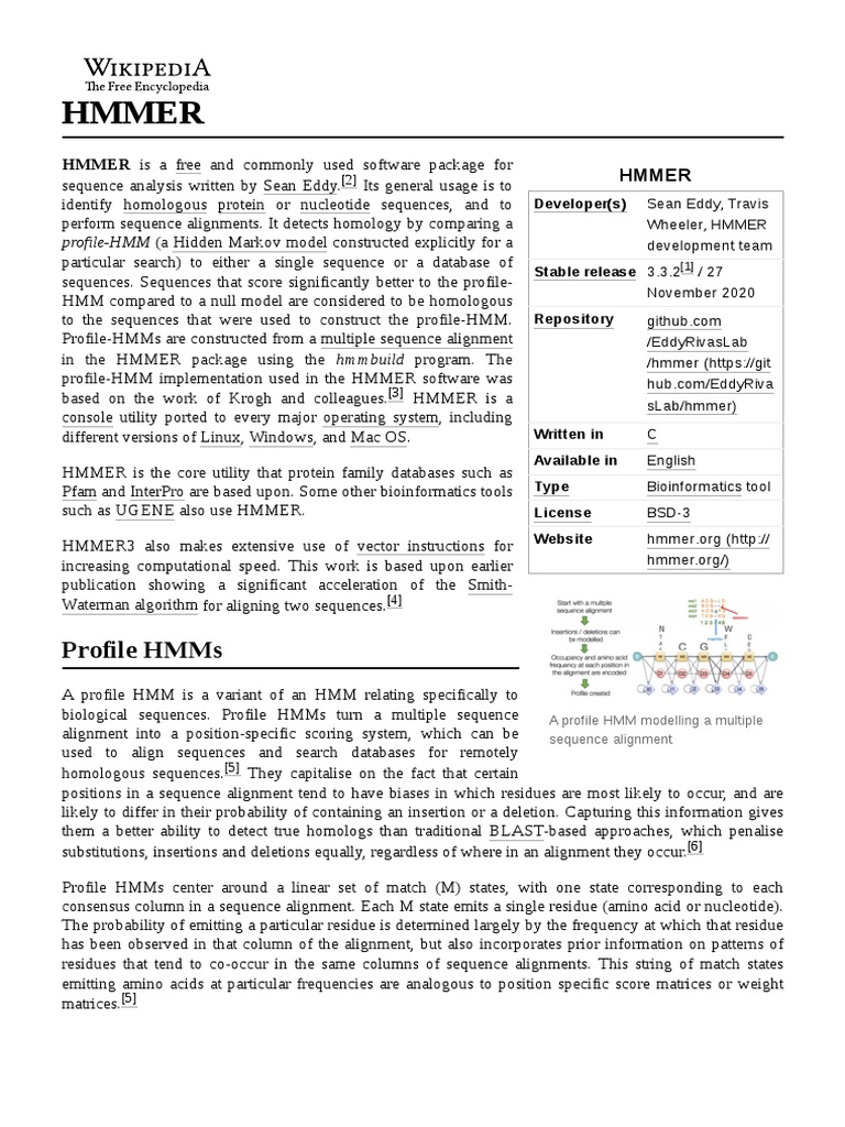 HMMER | PDF | Bioinformatics | Biotechnology