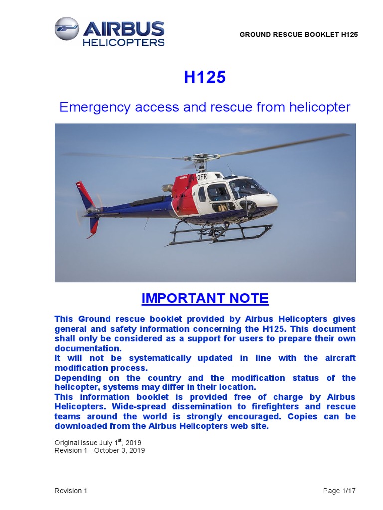 Master Ground Rescue Booklet H125 | PDF | Helicopter | Aircraft