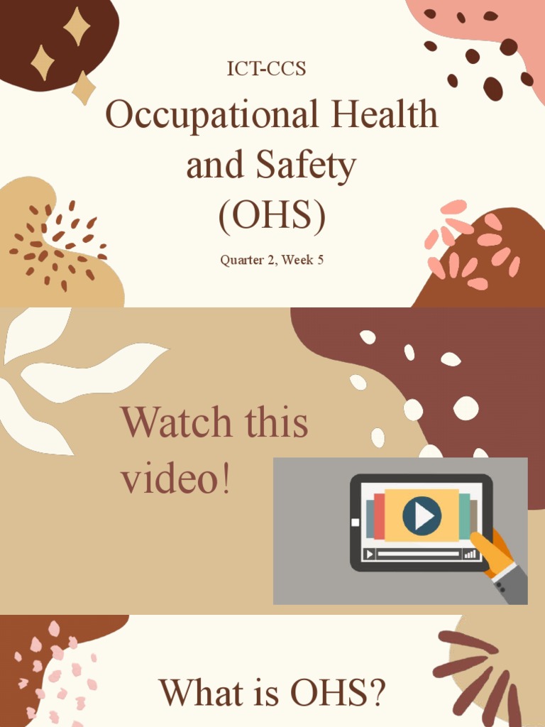Occupational Health and Safety (OHS) : Ict-Ccs | PDF