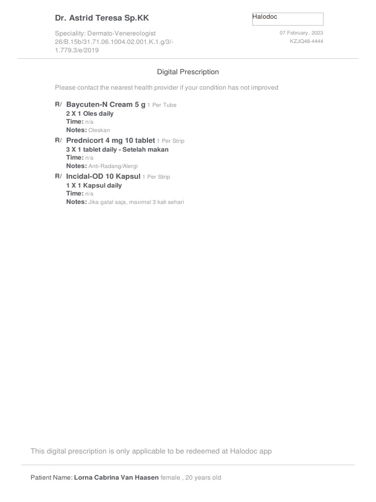 Prescription for Skin Conditions | PDF
