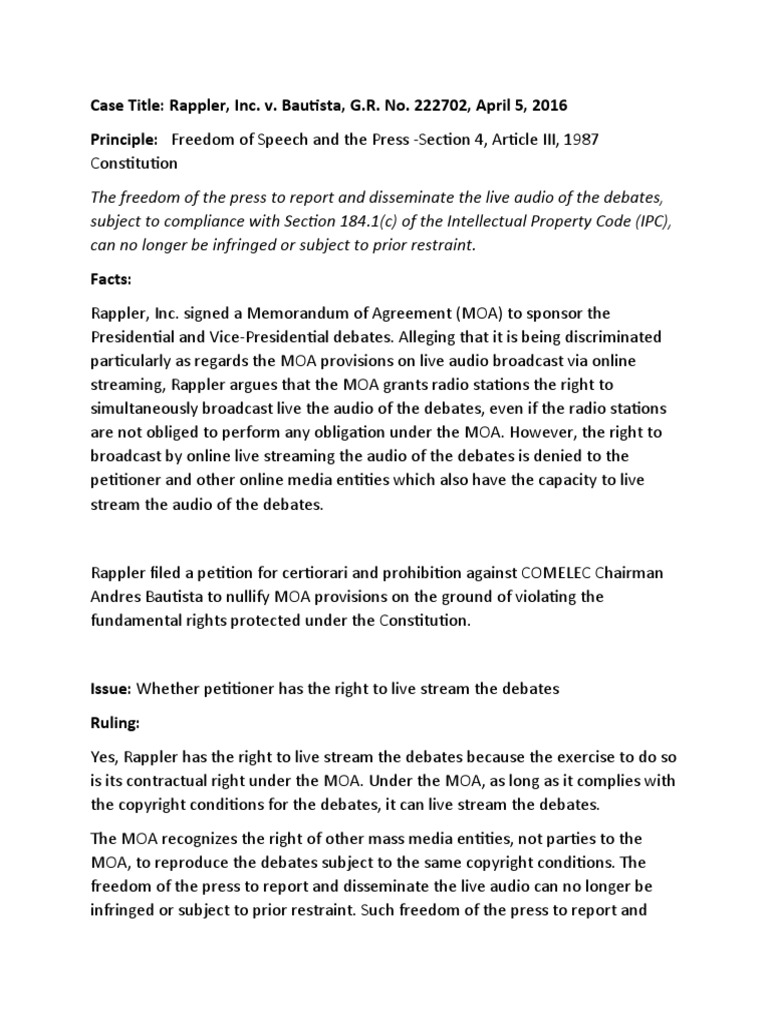 14 - Rappler, Inc. v. Bautista | PDF