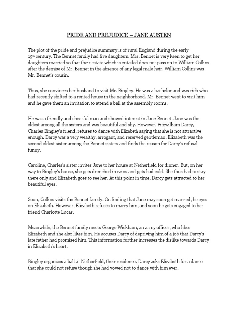 Pride and Prejudice | PDF | Pride And Prejudice | Mr. Darcy