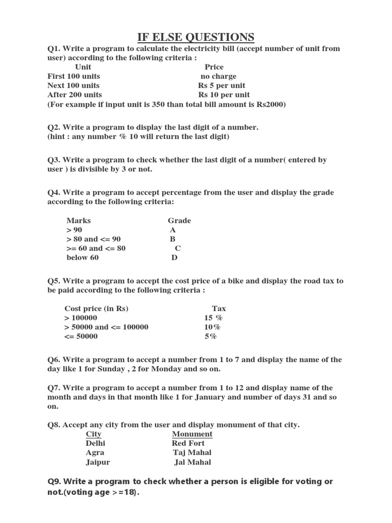 If Else Questions | PDF | Economies
