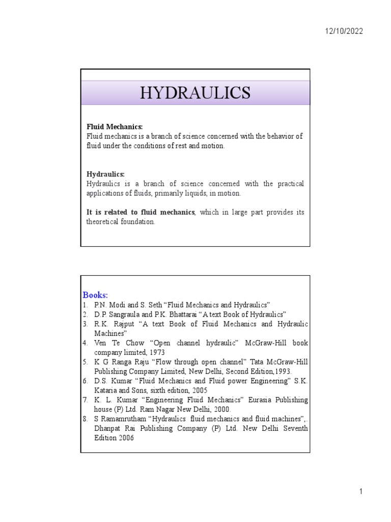CH 1 | PDF | Reynolds Number | Fluid Dynamics
