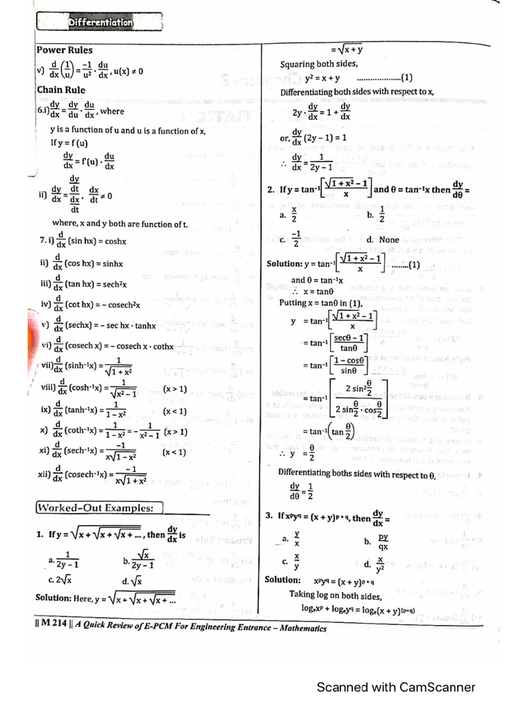 Derivative Mcqs | PDF