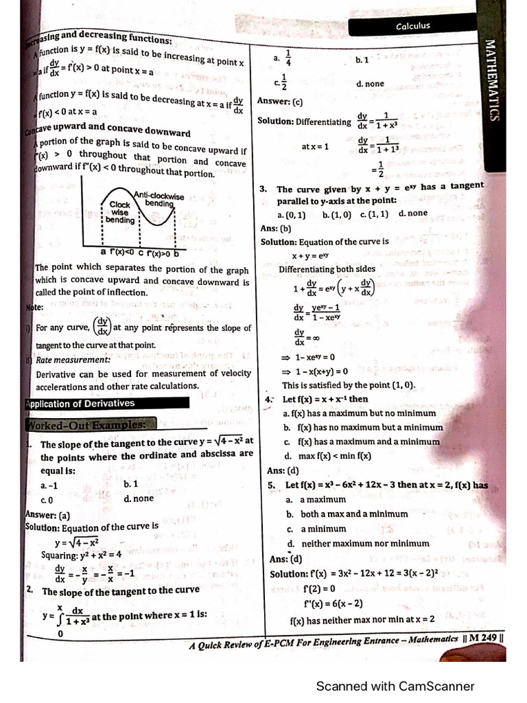 Application of Derivatives and Anti Derivatives | PDF