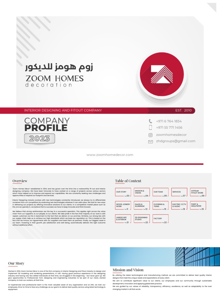Zoom Homes Decor - Company Profile 2023 | PDF | Wall | Tile