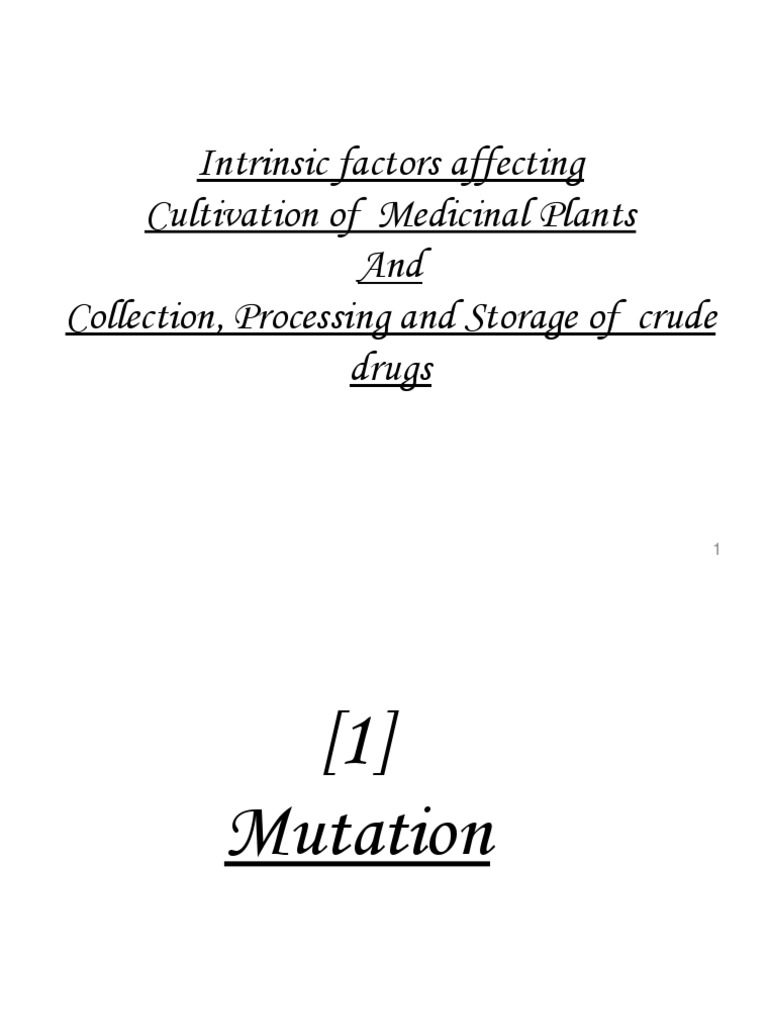 PPT-Intrinsic Factors-Cultivation | PDF | Ploidy | Gene