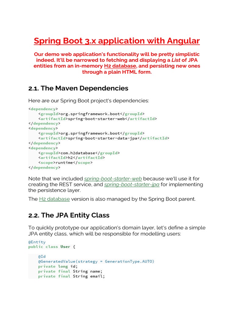 Spring Boot Application With Angular | Download Free PDF | Command Line Interface | Method ...