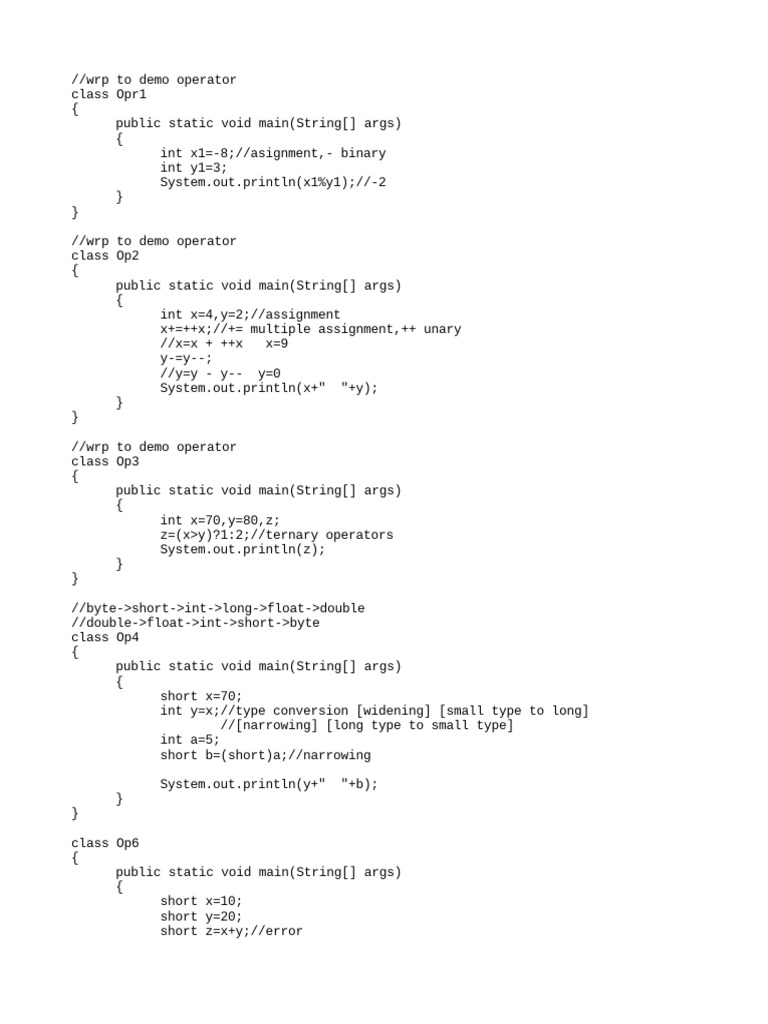 Oprs | PDF | Control Flow | Object Oriented Programming