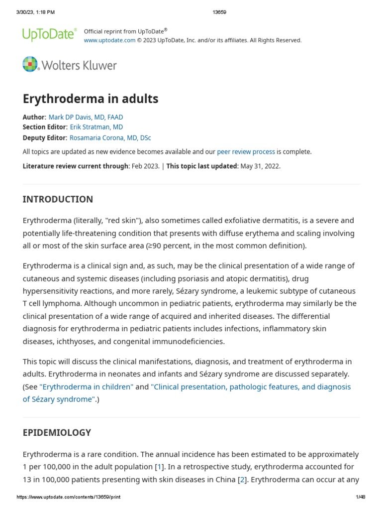 Erythroderma | PDF | Psoriasis | Lymphatic System