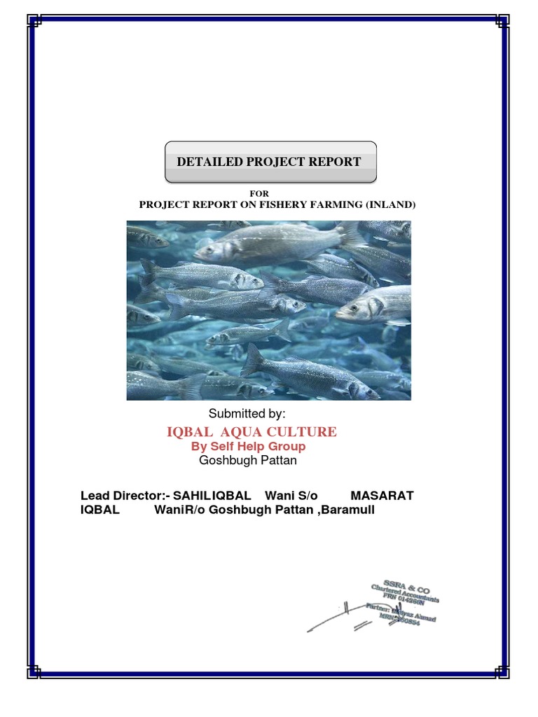 Project Report of Fishery Farming (Inland) | PDF | Pond | Soil