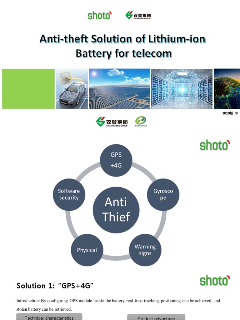 Anti-Theft Solution of Lithium-Ion Battery For Telecom | PDF ...
